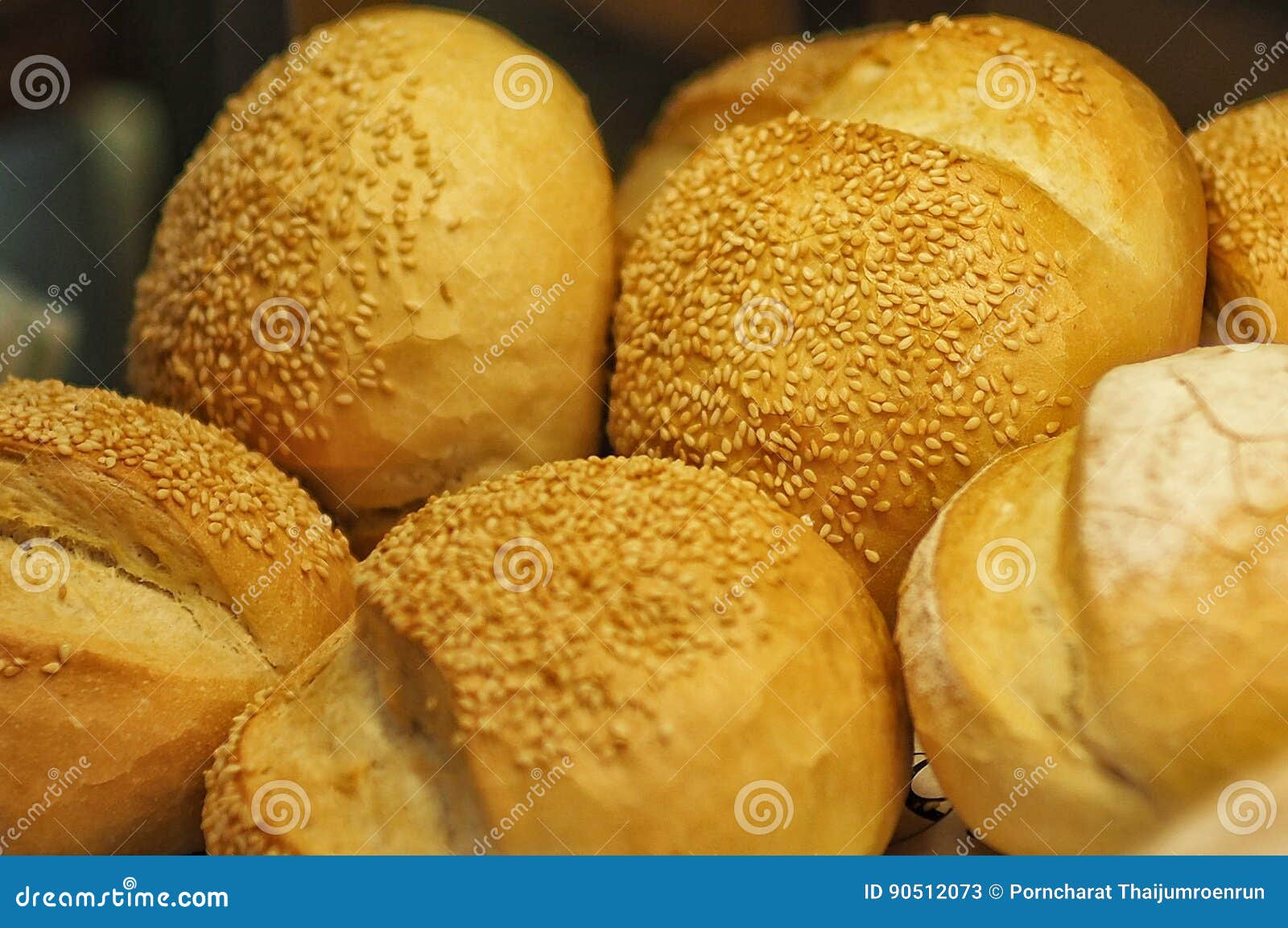Rounded bread stock image. Image of loaf, flour, fresh - 90512073