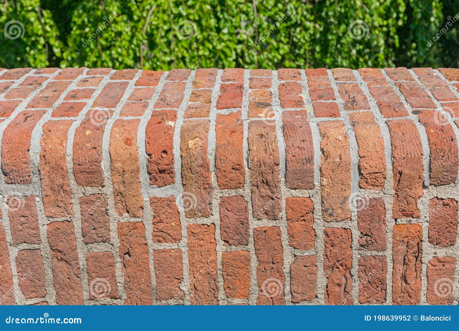 Rounded Brick Wall stock photo. Image of brick, netherlands - 198639952