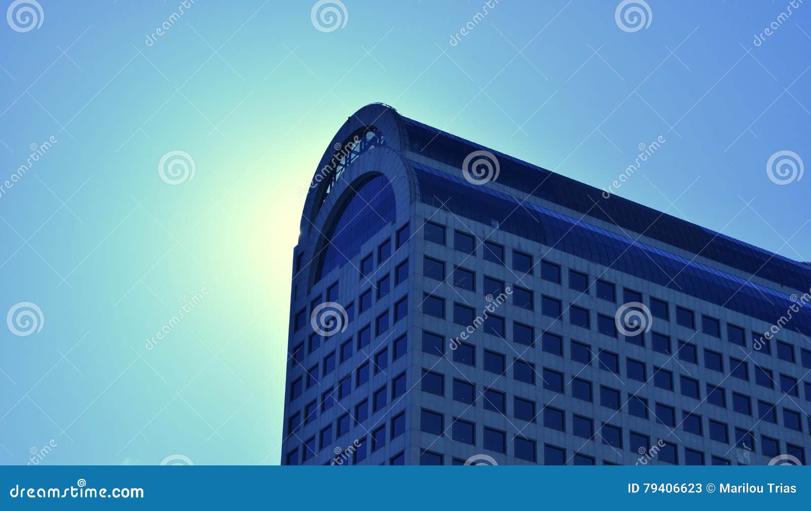 Rounded Building stock image. Image of skies, metal, business - 79406623