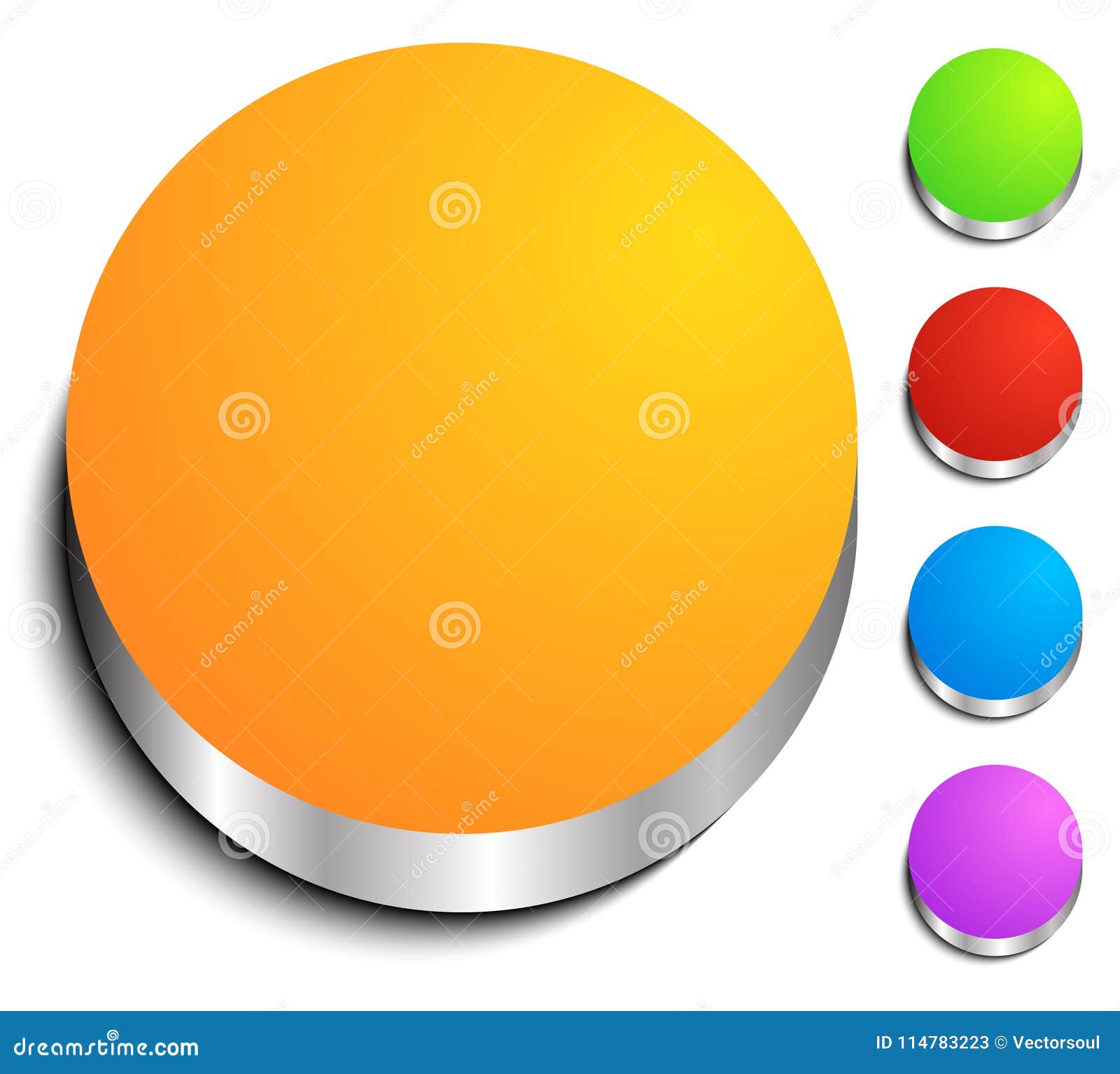 Rounded Button, Tag, Label with Blank, Empty Space Stock Vector ...