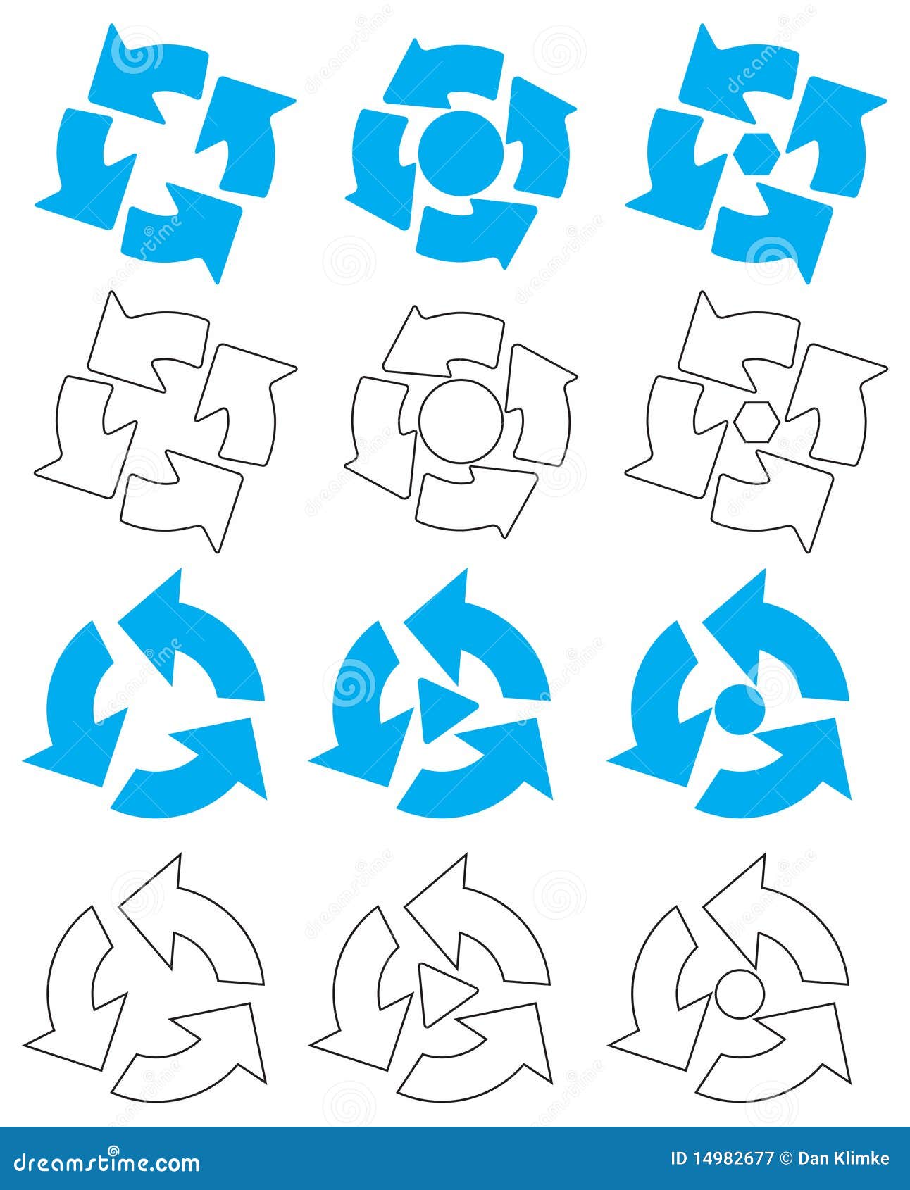 Rounded Chasing Arrows stock vector. Illustration of logo - 14982677