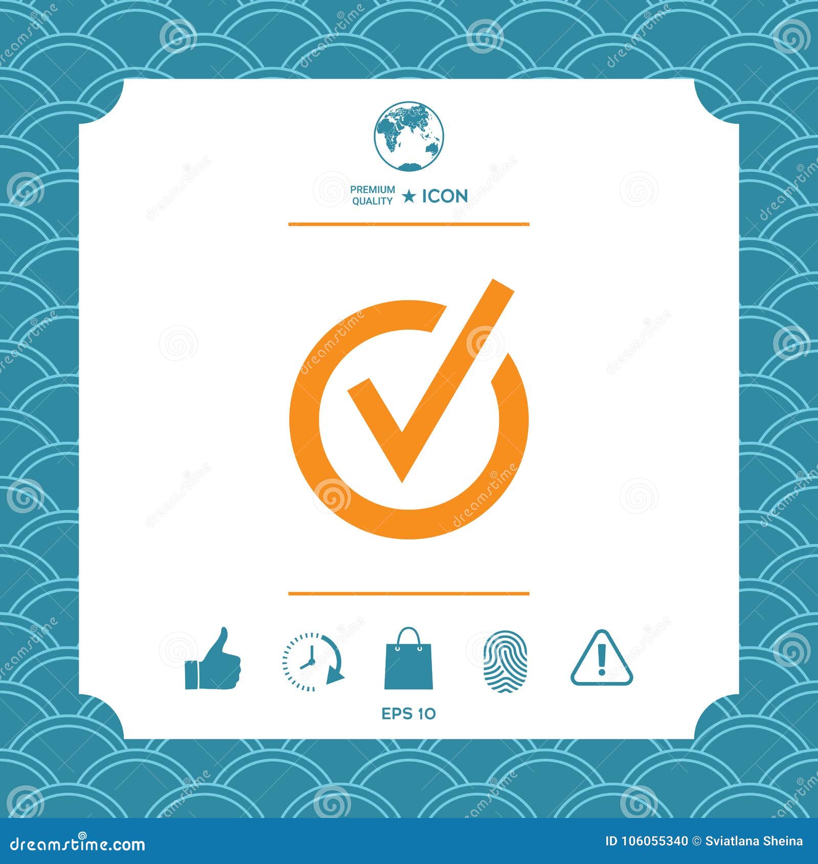 Rounded check mark icon stock vector. Illustration of round - 106055340