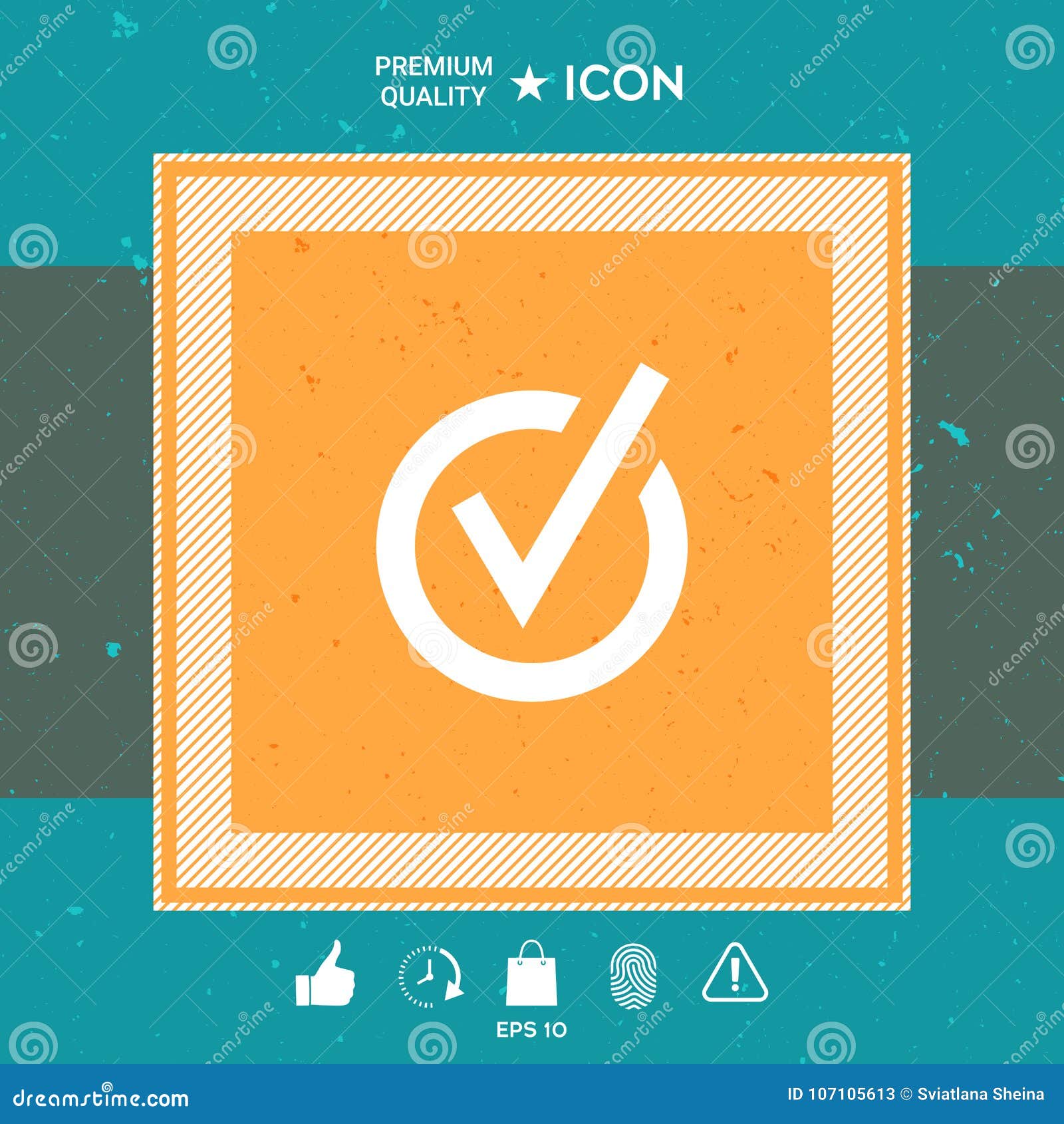 Rounded check mark icon stock vector. Illustration of mark - 107105613