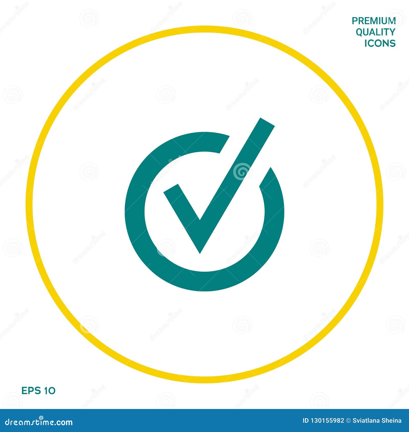 Rounded Check Mark Icon. Graphic Elements for Your Design Stock Vector ...