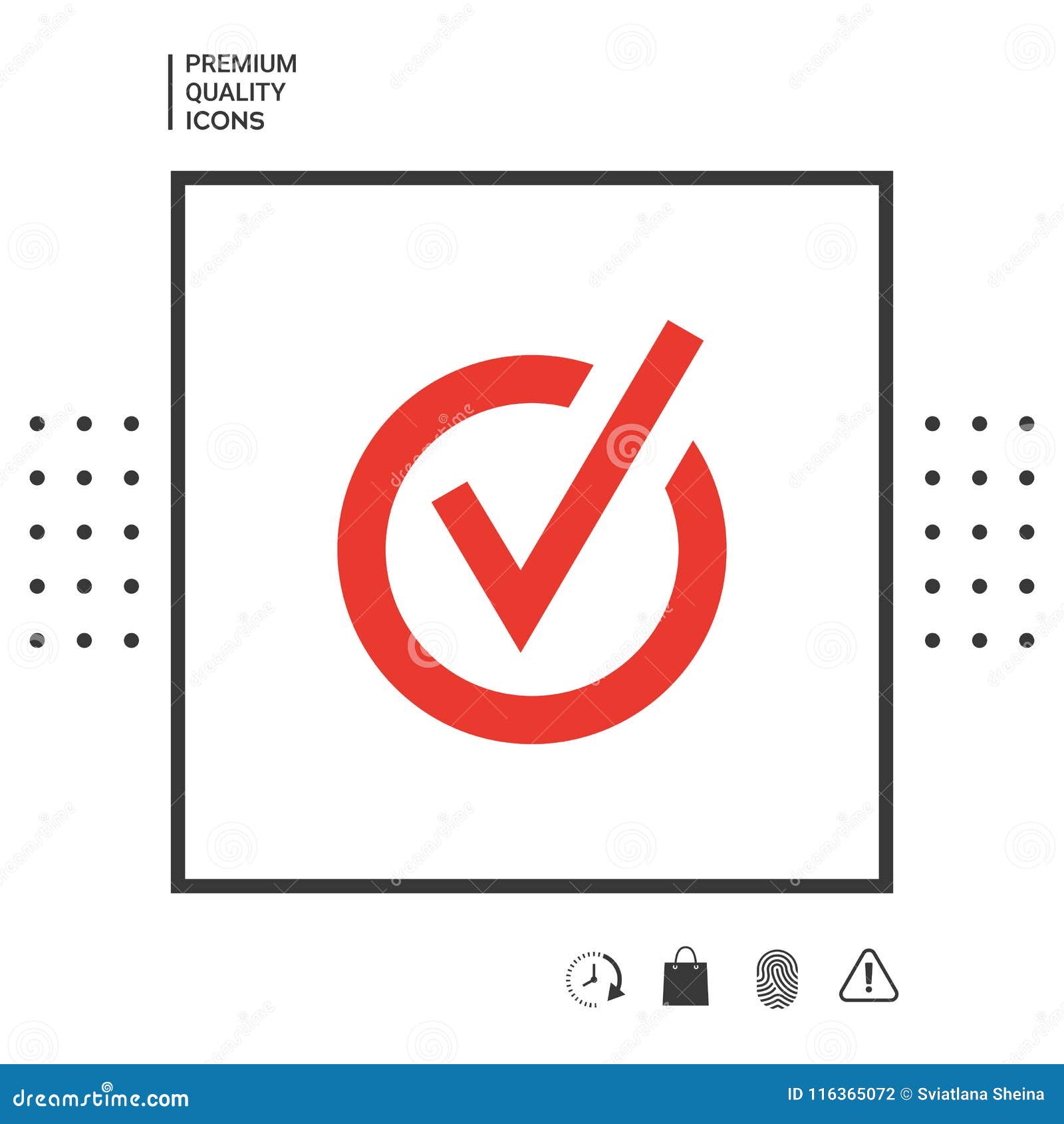 Rounded check mark icon stock vector. Illustration of round - 116365072