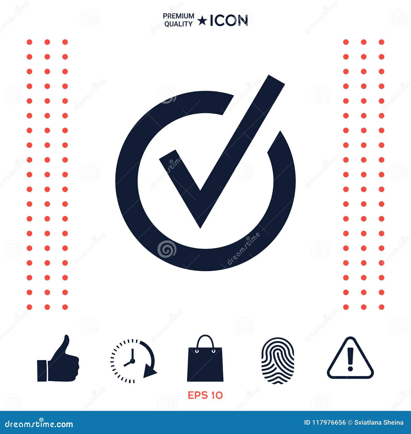 Rounded check mark icon stock vector. Illustration of correct - 117976656