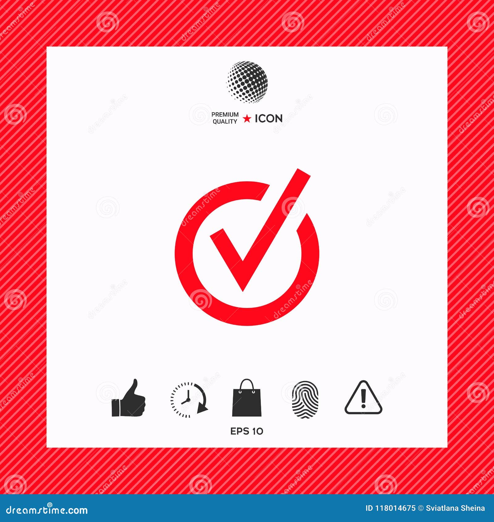 Rounded check mark icon stock vector. Illustration of graphic - 118014675