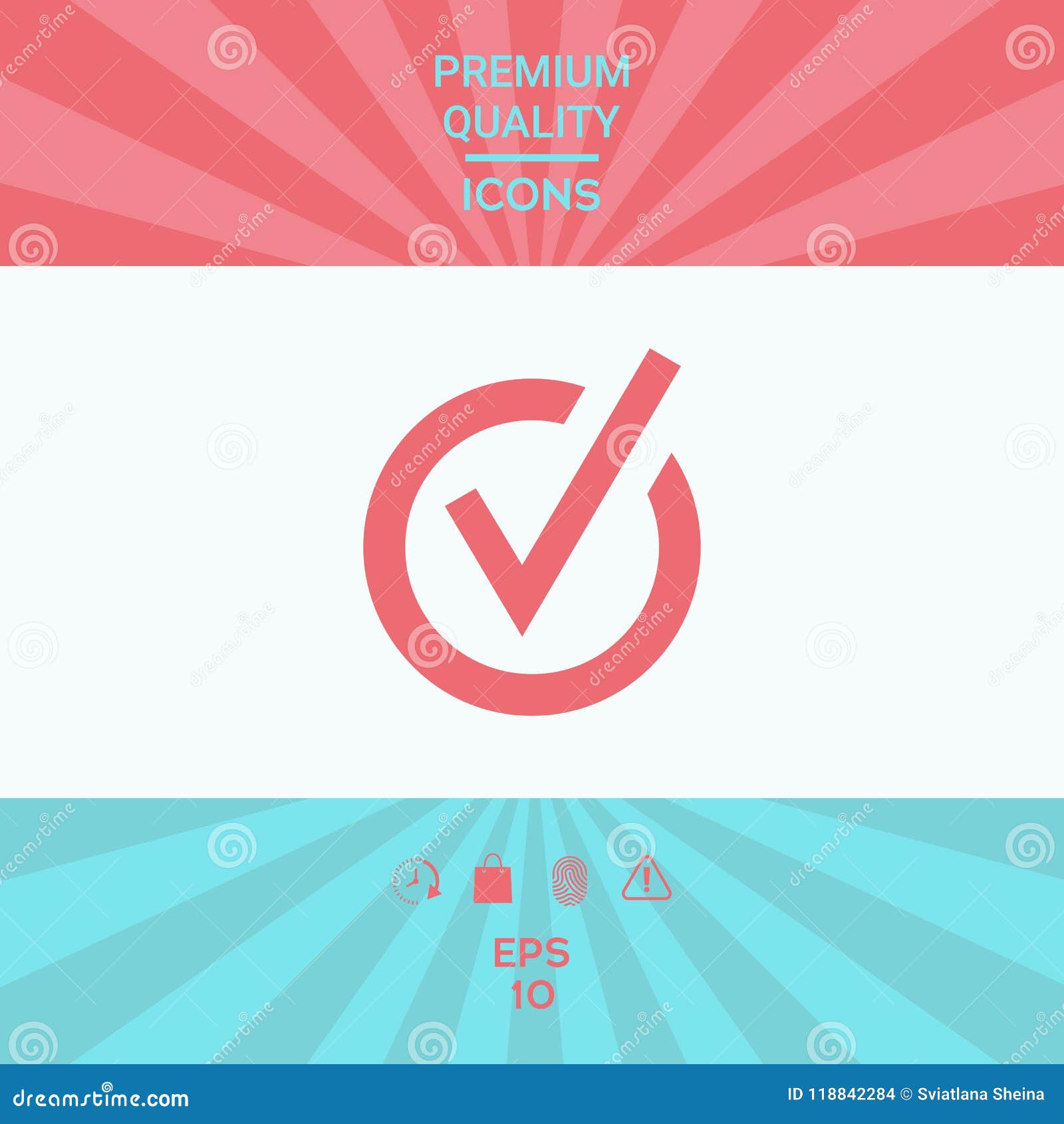 Rounded check mark icon stock vector. Illustration of graphic - 118842284