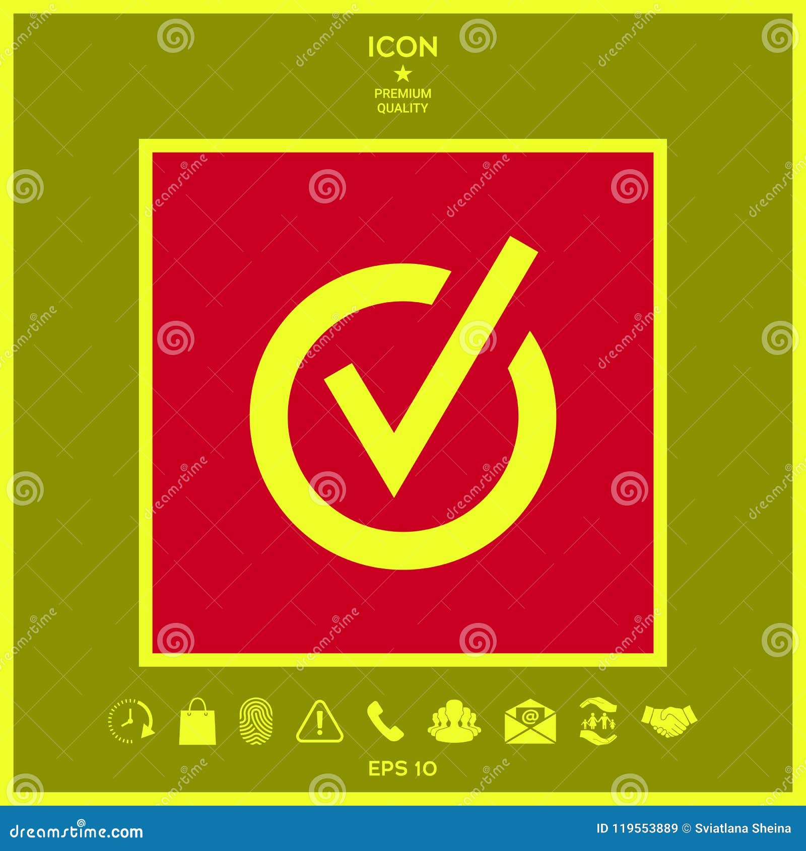 Rounded check mark icon stock vector. Illustration of round - 119553889