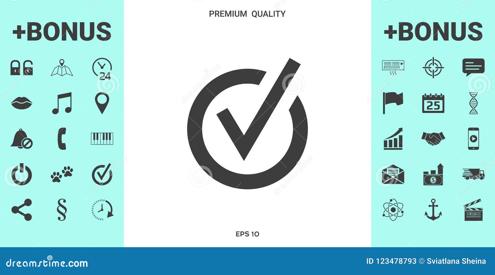 Rounded check mark icon stock vector. Illustration of isolated - 123478793