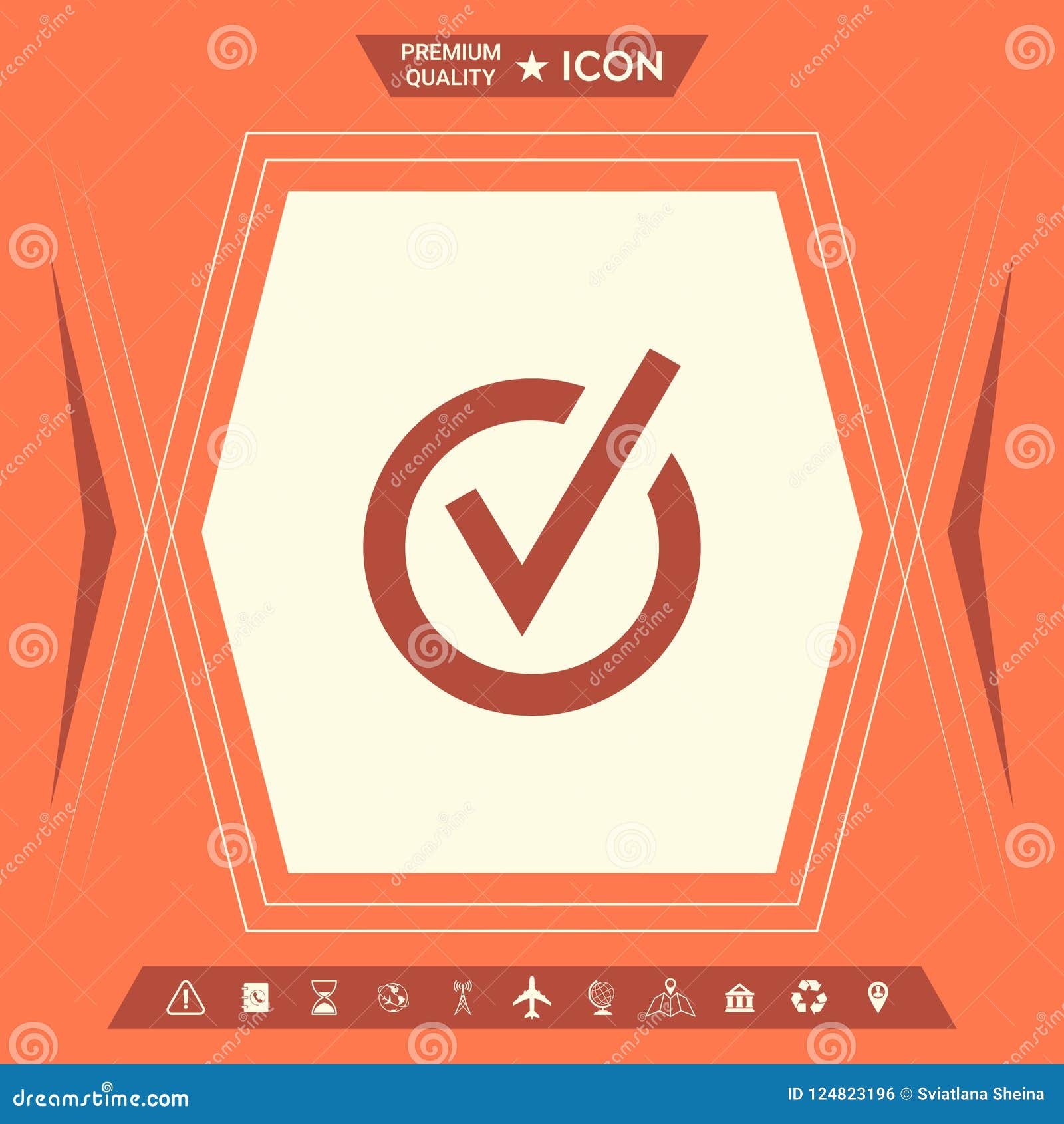 Rounded check mark icon stock vector. Illustration of confirmation ...