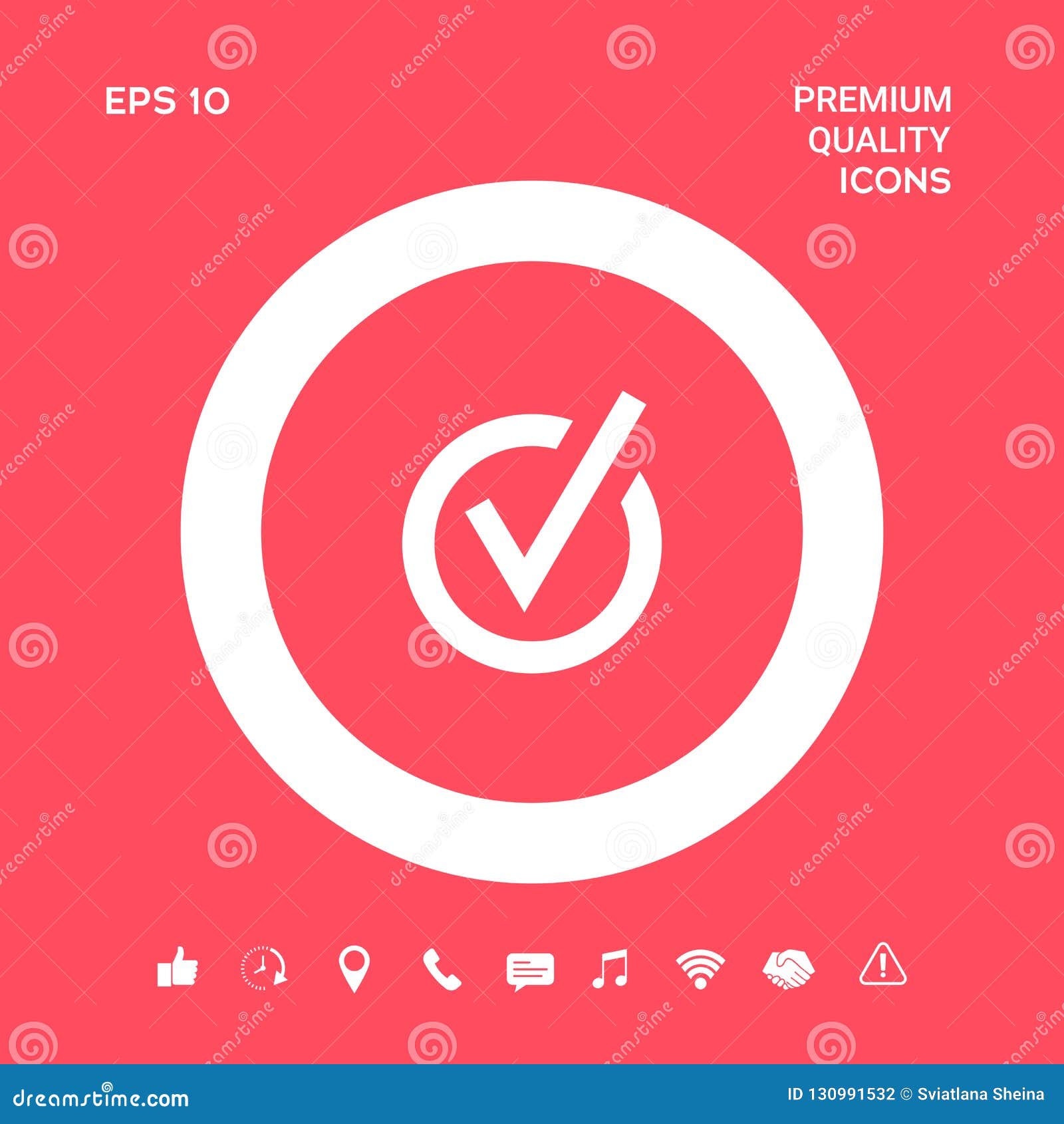 Rounded Check Mark Icon. Graphic Elements for Your Design Stock Vector ...