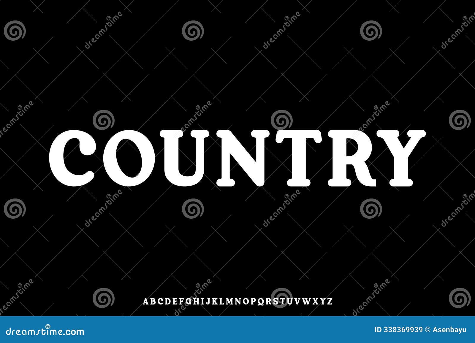 Rounded Classic Serif Country Style Alphabet Display Font Vector ...