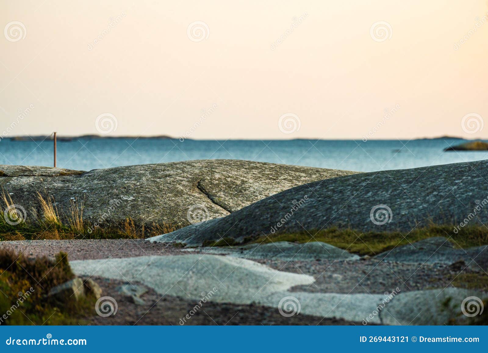 Rounded Cliffs by the Sea at Late Night.. Stock Image - Image of blue ...