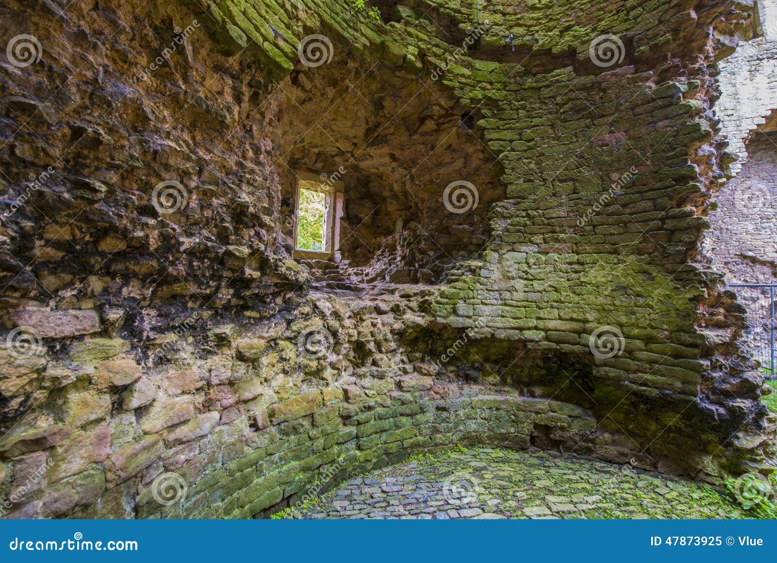 Rounded Cobblestone Castle Ruins Royalty-Free Stock Photo ...