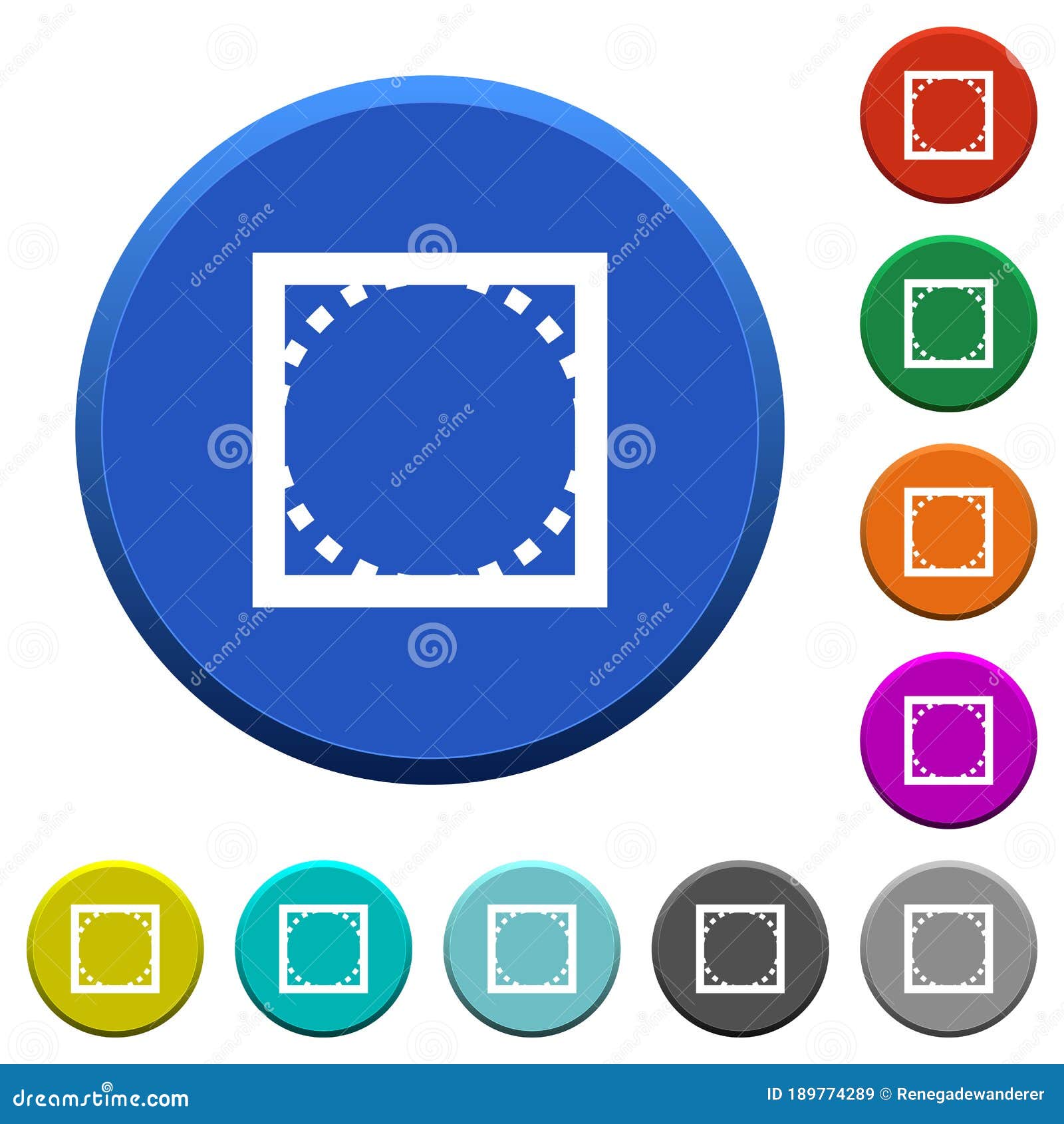Rounded Corner Settings Beveled Buttons Stock Vector - Illustration of ...