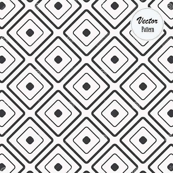 Rounded Corner of Squares Shape or Diamond Shape, Monochrome Stylish ...