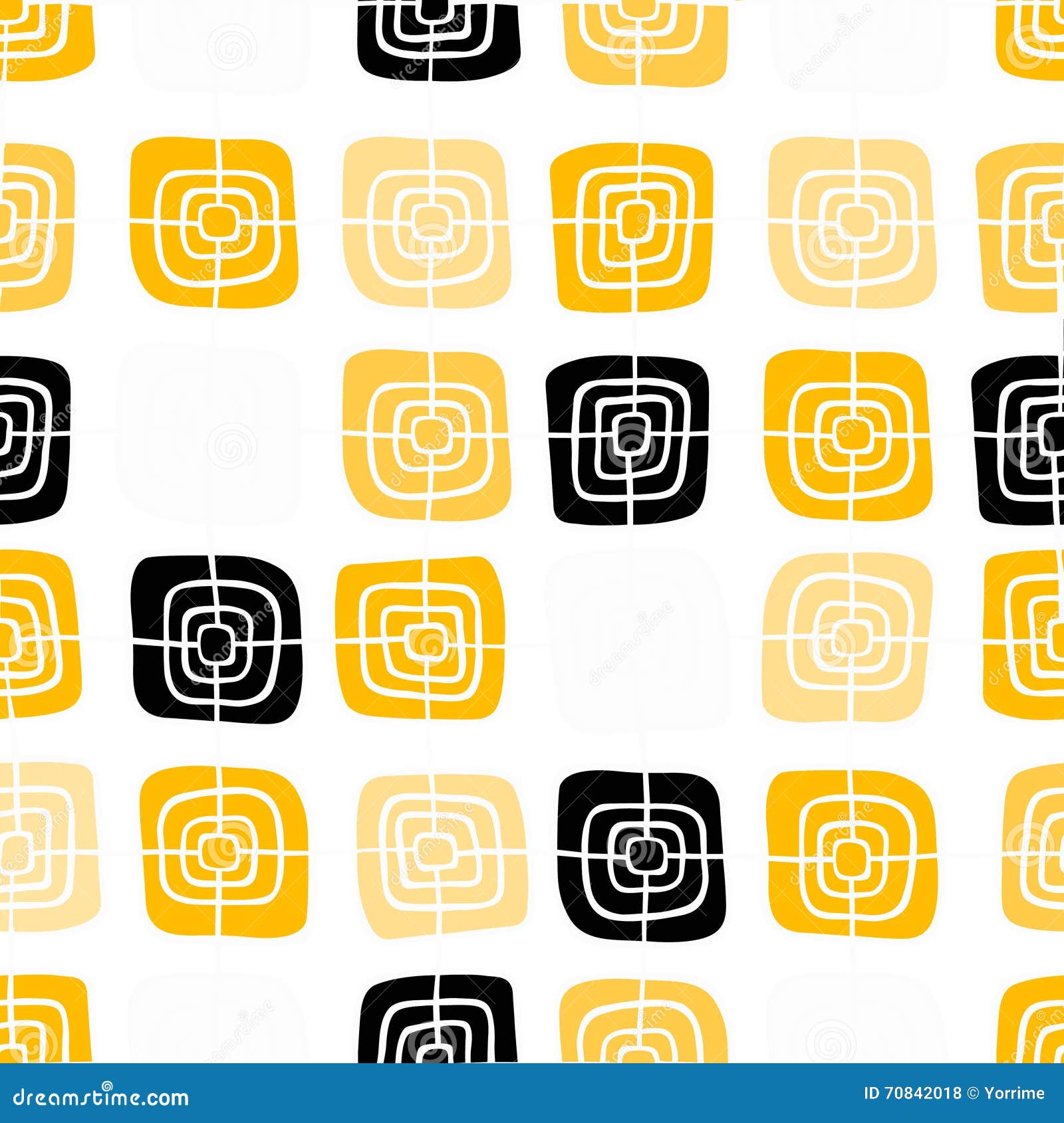 Rounded Corners Rectangle Hand Drawn Yellow and Black Abstract Stock ...