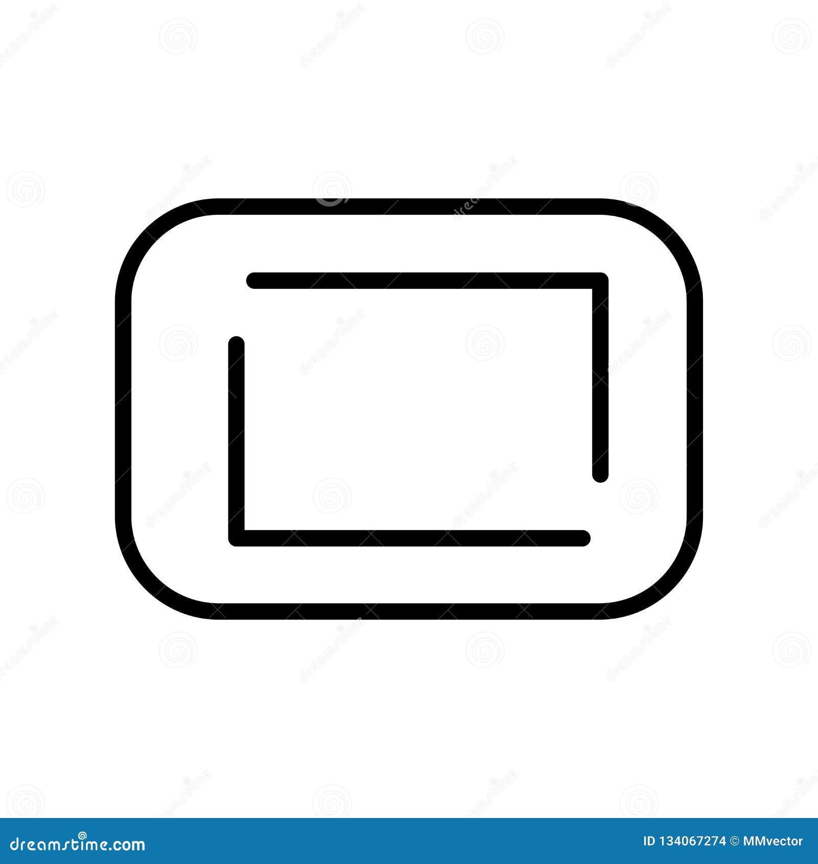 Rounded Corners Square Icon Vector Sign and Symbol Isolated on White ...