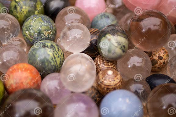 Rounded Crystals for Healing Stock Photo - Image of objects, artistic ...