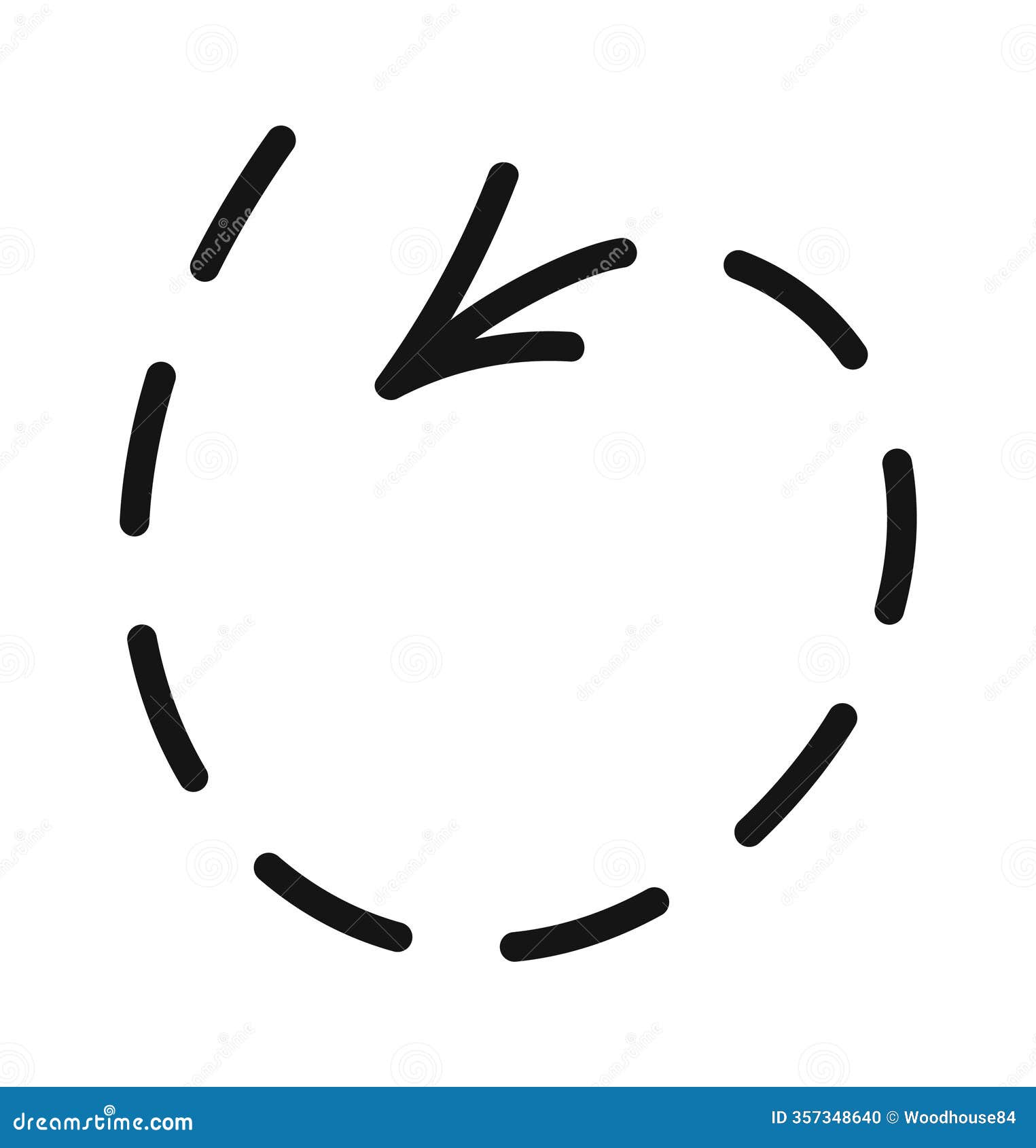 Rounded Dashed Arrow Direction Pointer Stock Illustration ...