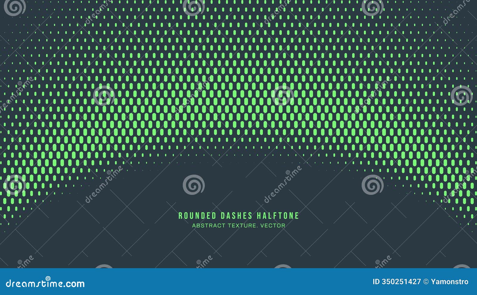Rounded Dashes Halftone Pattern Bent Border Vector Turquoise Abstract ...