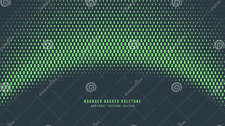Rounded Dashes Halftone Pattern Arc Border Vector Turquoise Abstract ...