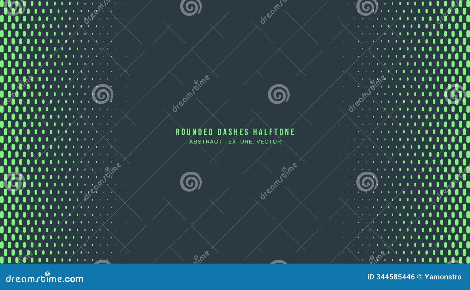 Round Dashes Halftone Pattern Vector Border Vivid Turquoise Abstract ...