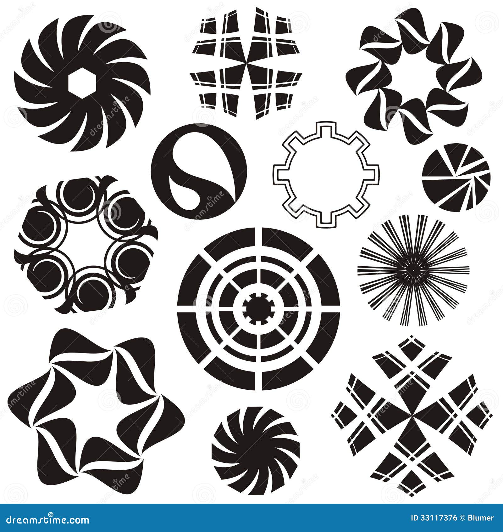 Rounded design elements stock vector. Illustration of geometric - 33117376