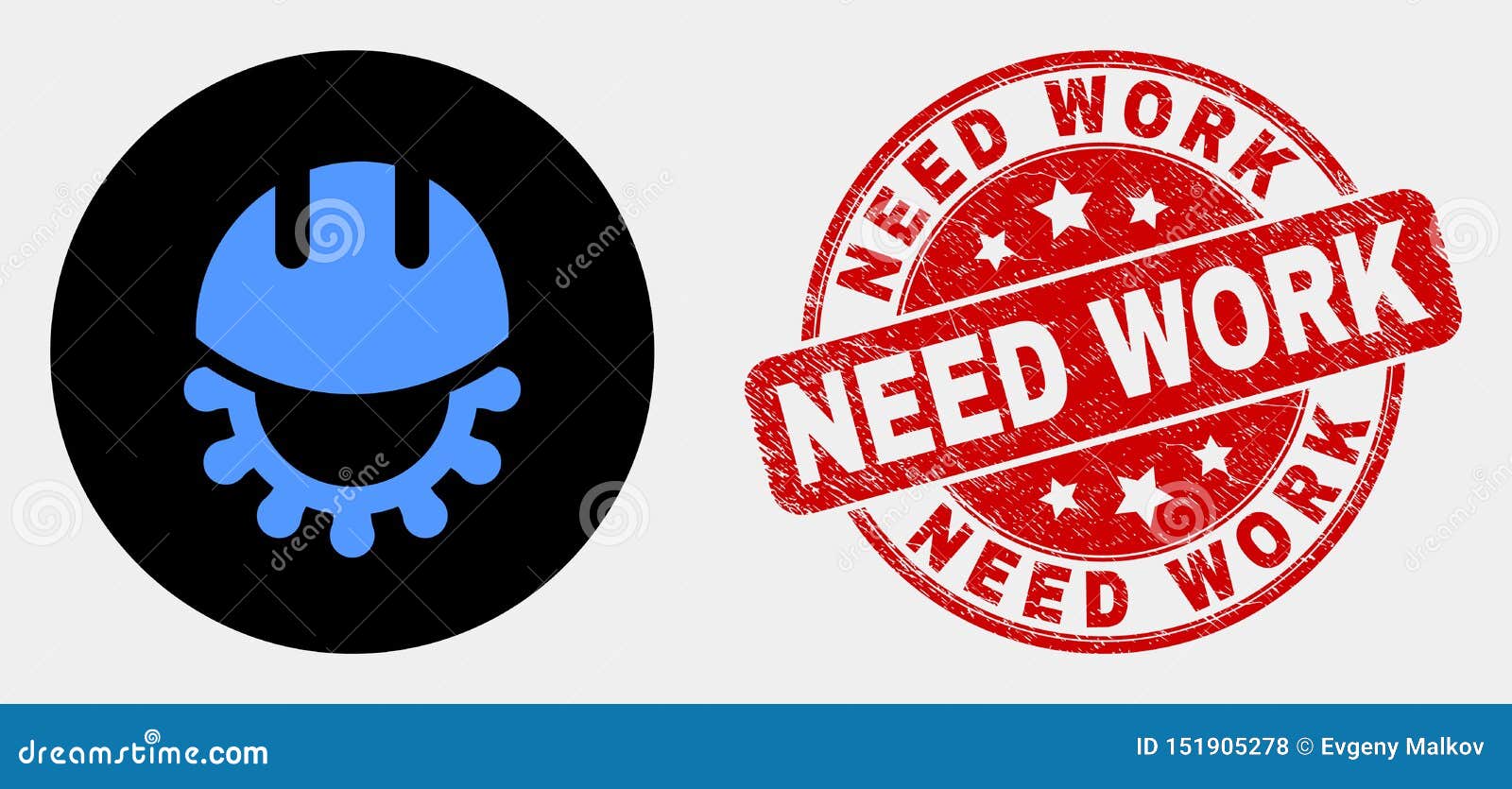 Vector Development Helmet Icon and Scratched Need Work Watermark Stock ...