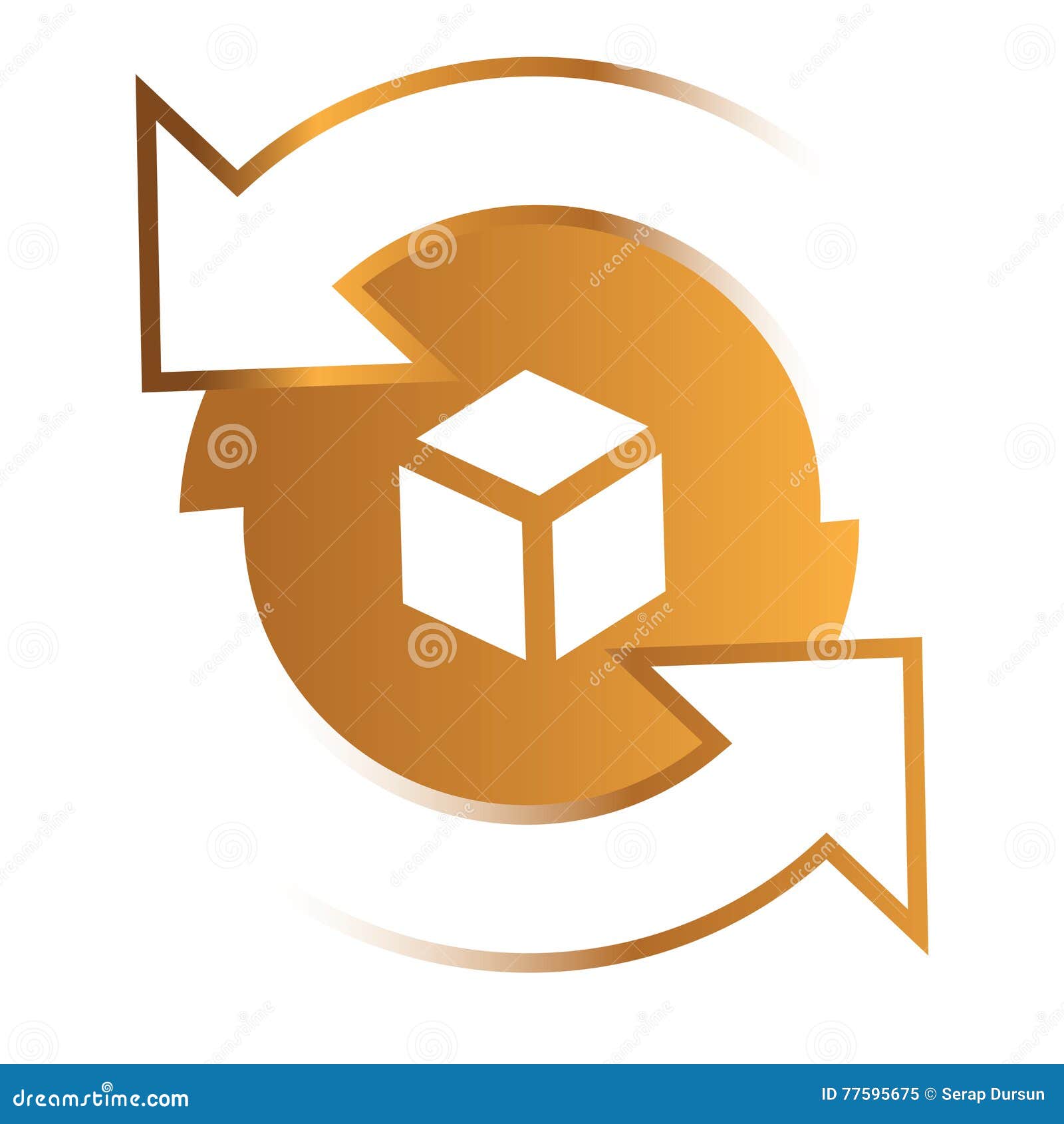 Rounded Direction Arrows Icon Stock Vector - Illustration of navigation ...