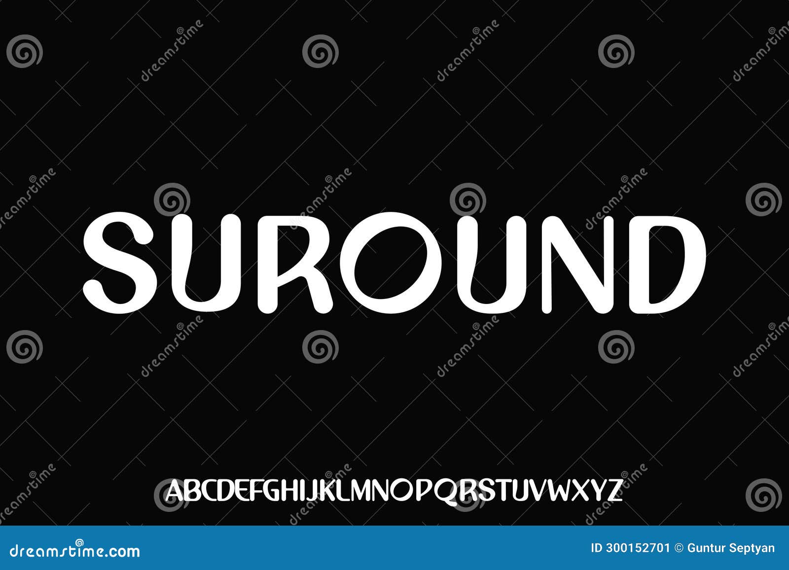 Rounded Display Alphabet Font Vector Stock Vector - Illustration of ...