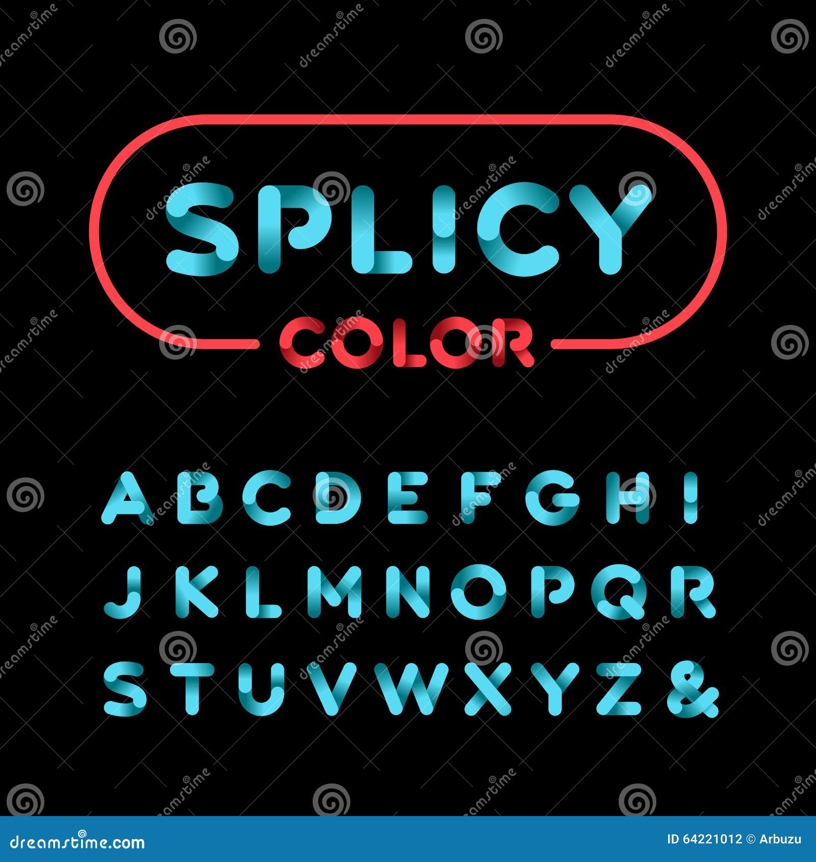 Rounded Font. Vector Alphabet. | CartoonDealer.com #64221012