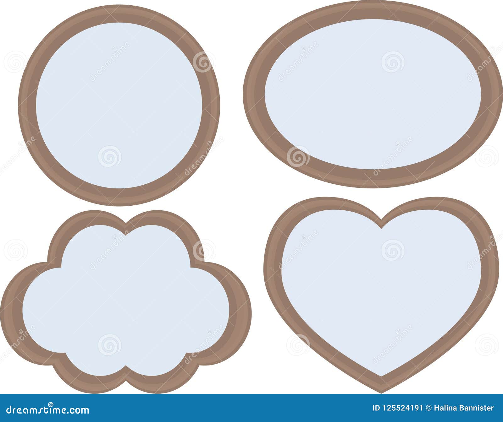 Rounded Frames Mocha stock illustration. Illustration of heart - 125524191