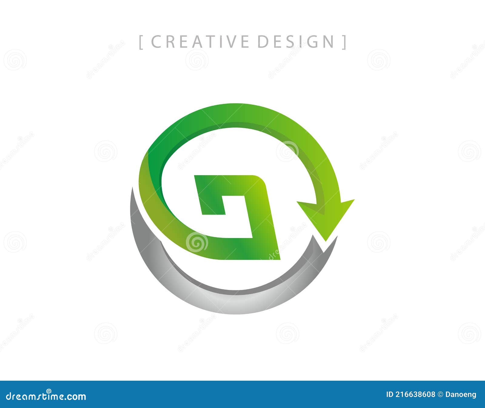 Rounded G Logo. Abstract Circle G Letter Eco Nature Logo Template ...