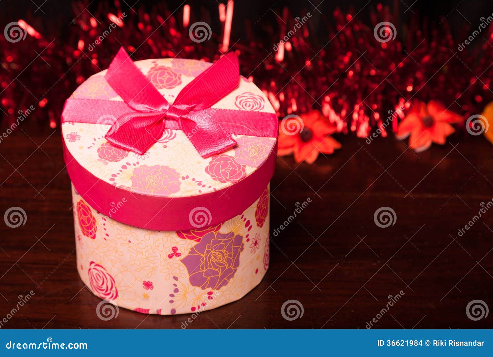 Rounded Gift Box Christmas stock photo. Image of shiny - 36621984
