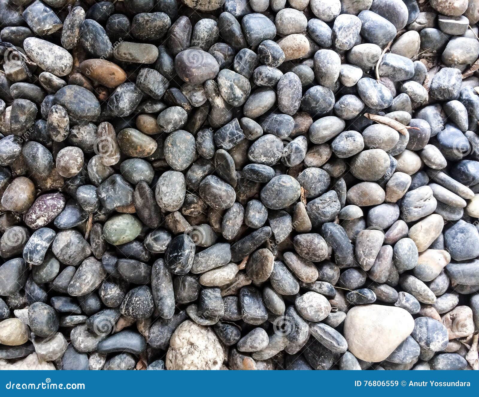 Rounded Gray Rock Ground for Texture Background. Stock Image - Image of ...