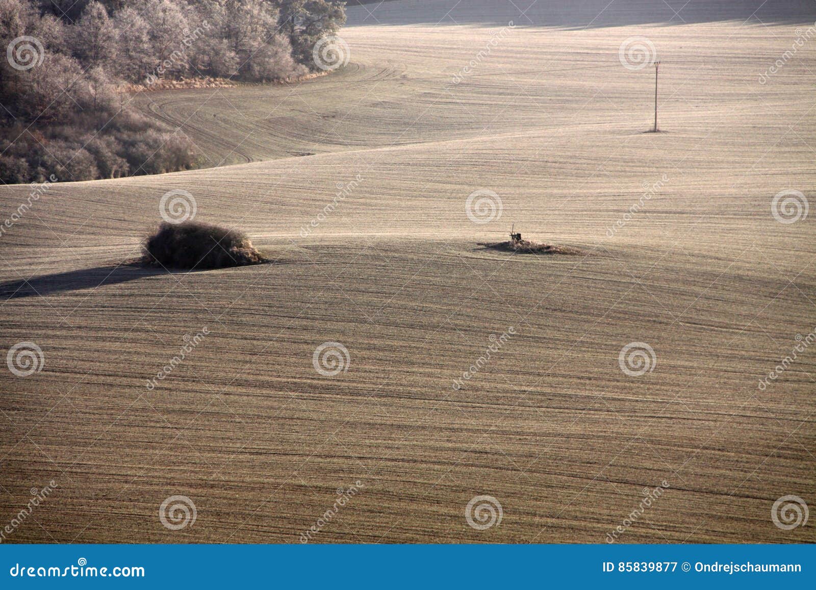 Rounded Hills of the Winter Fields Stock Image - Image of long, curved ...