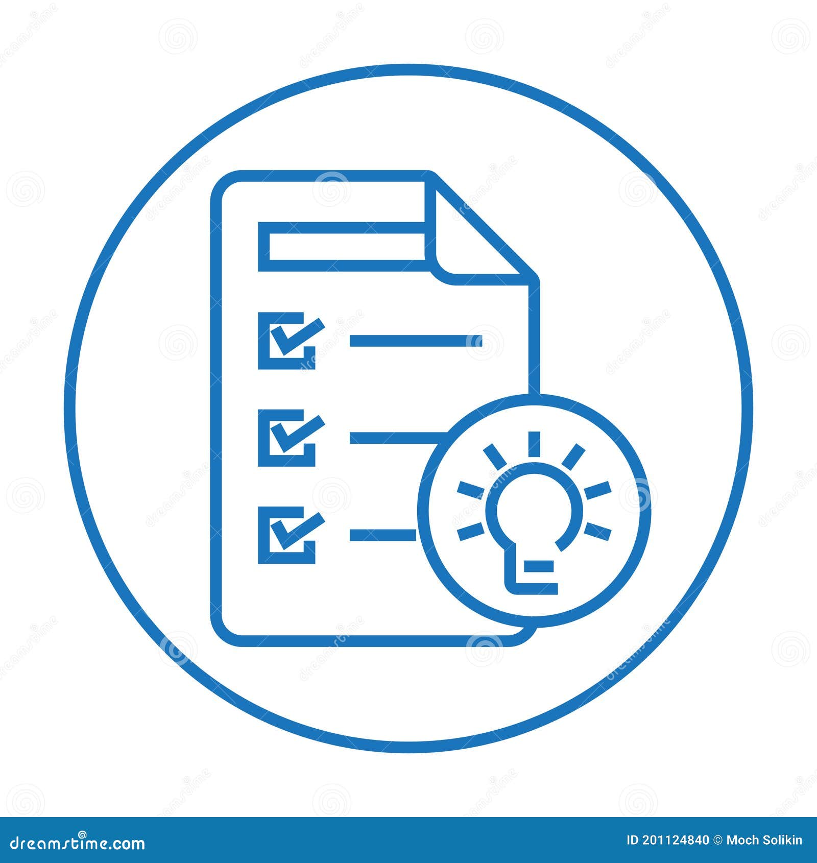 Rounded The Hypothesis Icon Or Basic Assumption With Light Bulb Vector ...