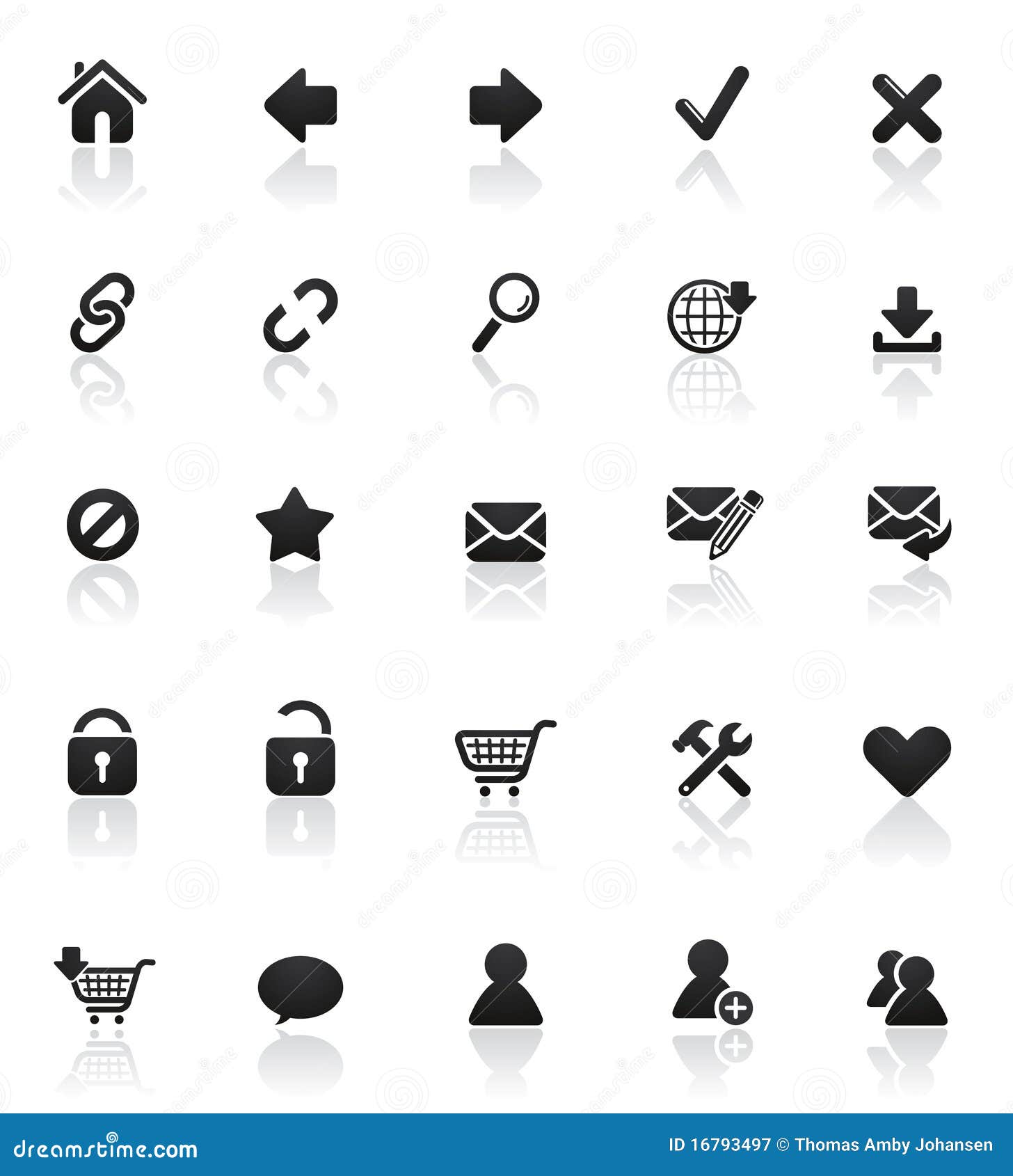 Rounded Icons Series: Set 1 Stock Vector - Illustration of reply ...
