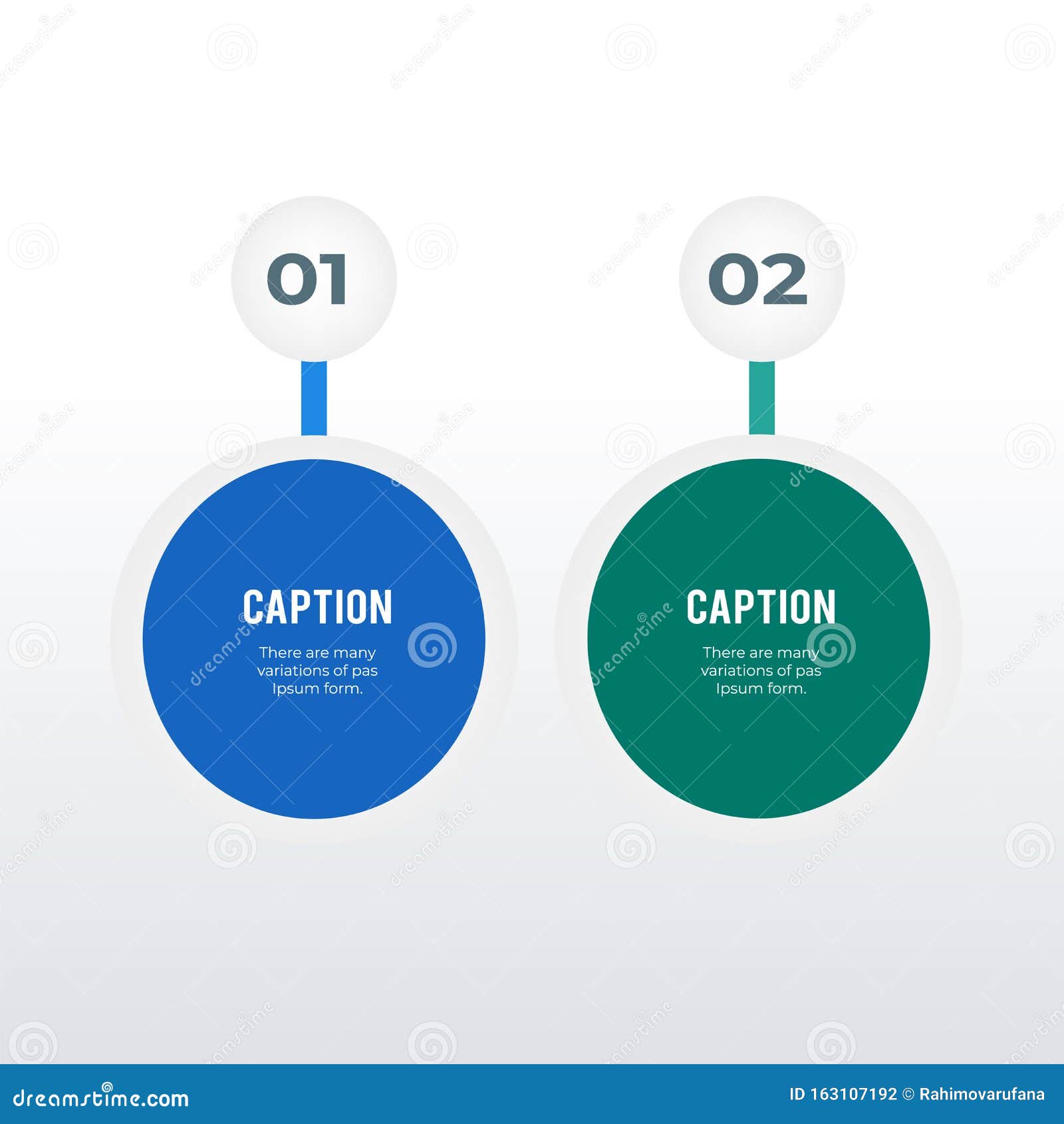 Rounded Infographic Template Design. Business Concept Infograph with 2 ...