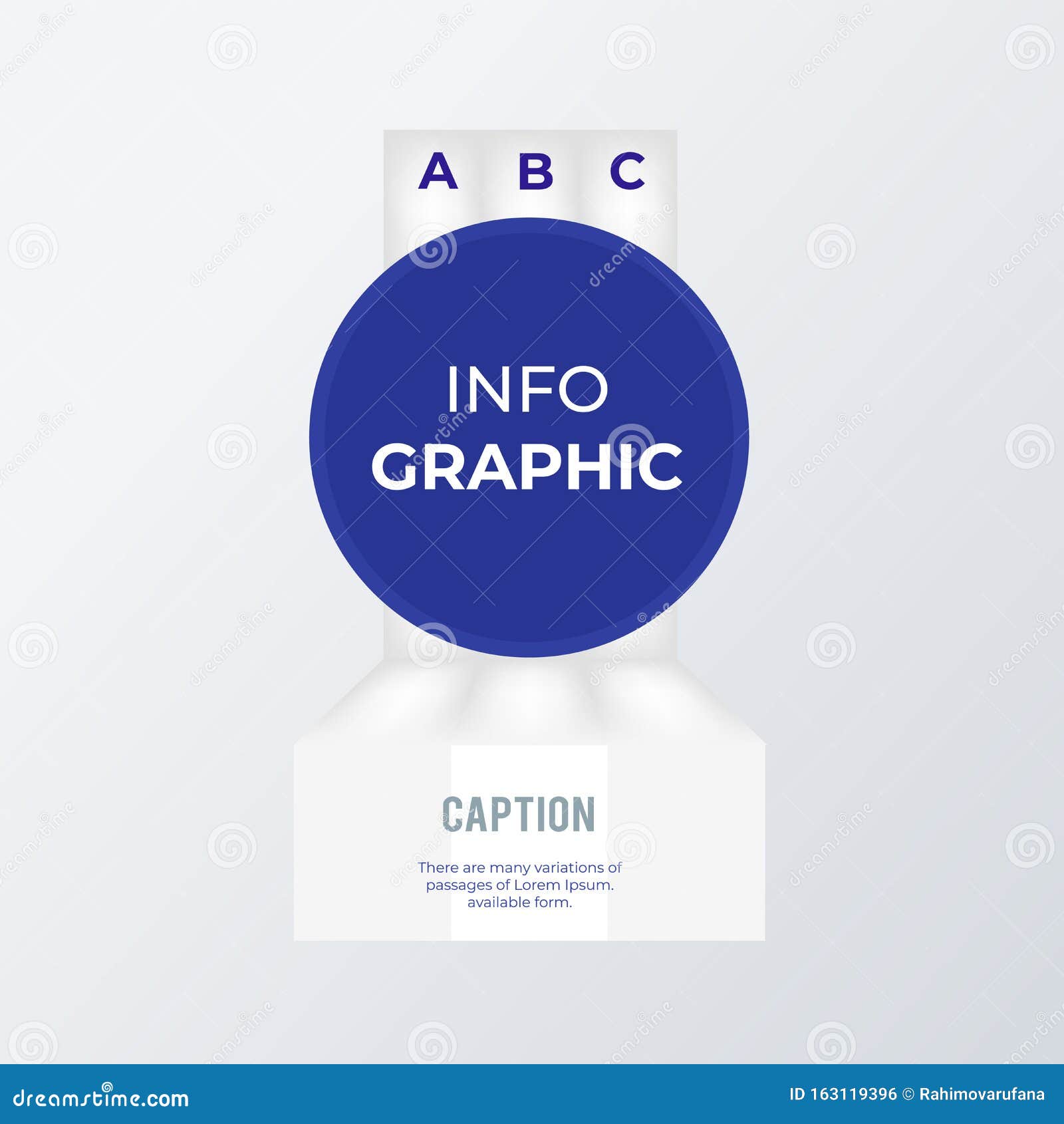 Rounded Infographic Template Design. Business Concept Infograph with 3 ...
