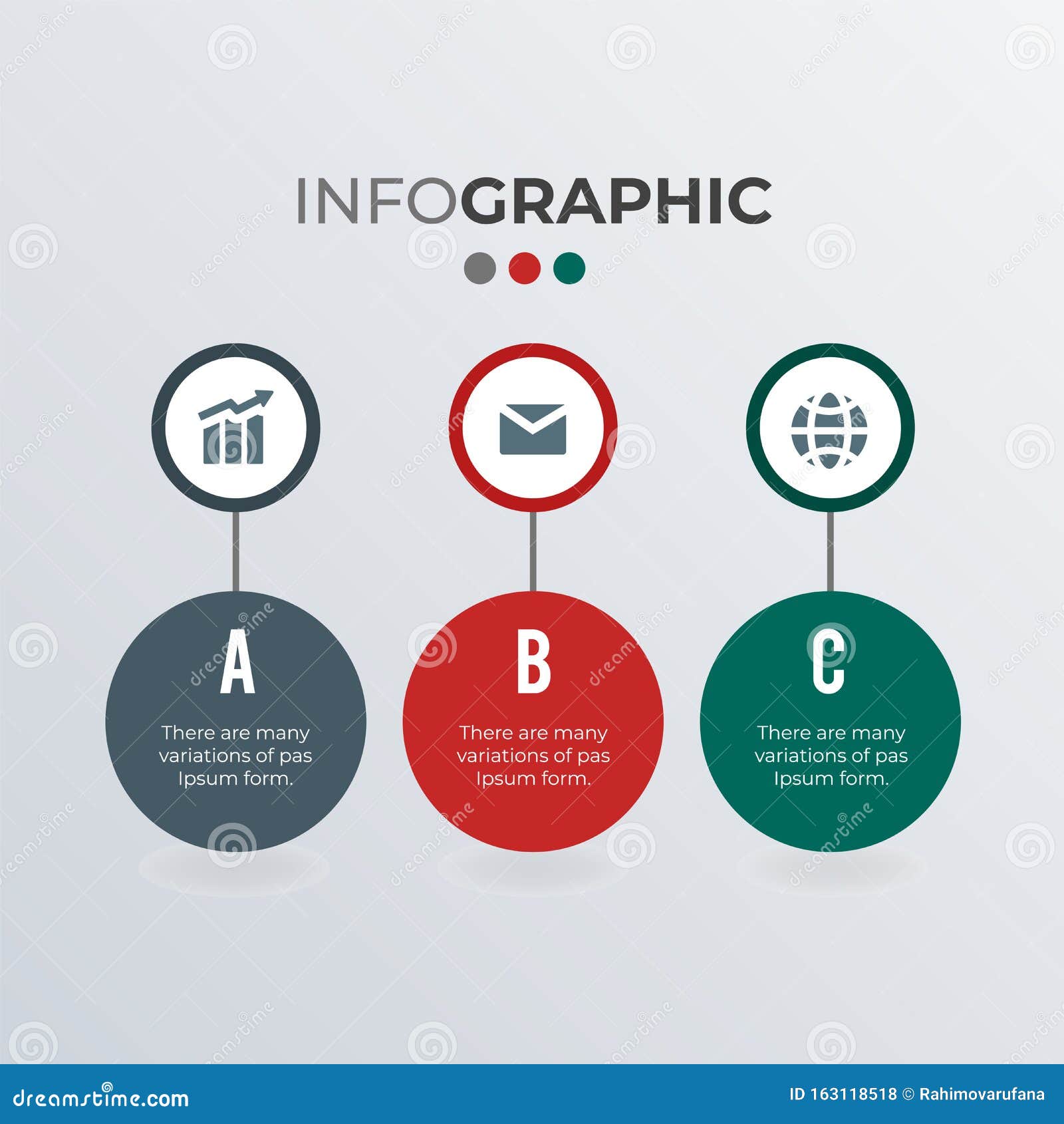 Rounded Infographic Template Design with Icons. Business Concept ...