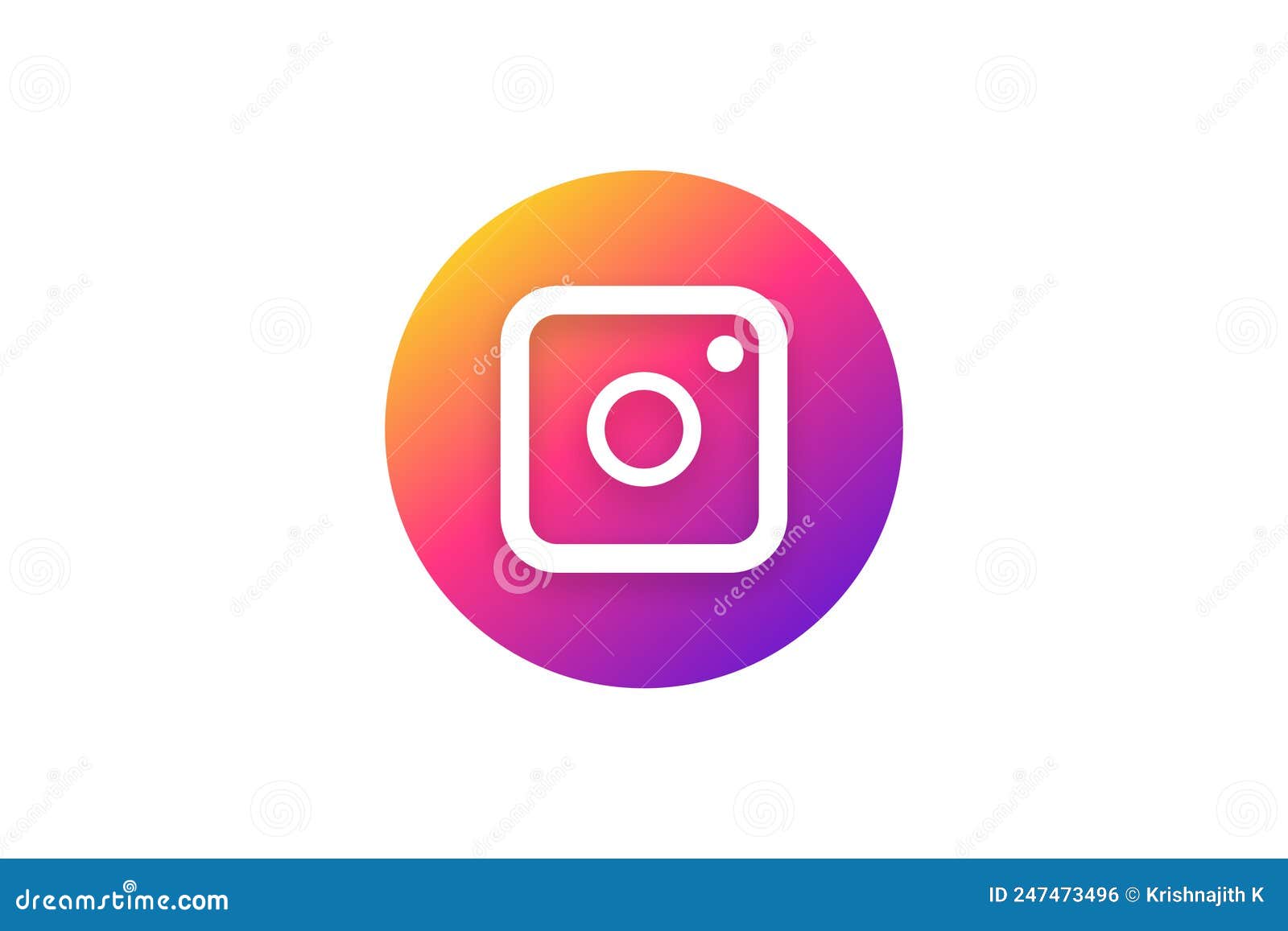 Rounded Instagram Icon in Gradient. Editorial Photo - Illustration of ...