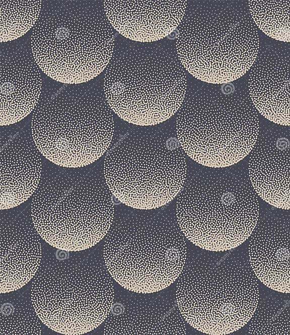 Rounded Layered Scallop Structure Seamless Pattern Abstract Vector Background Stock Illustration ...