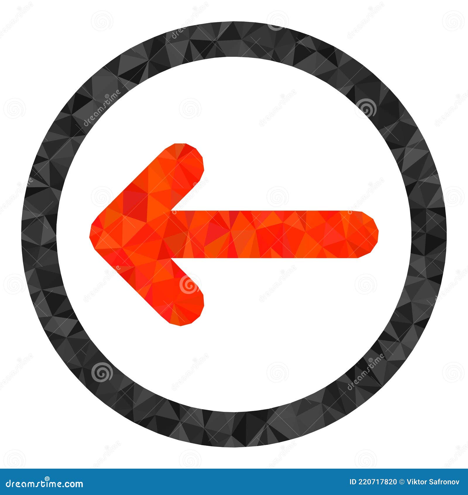 Rounded Left Arrow Polygonal Icon Stock Vector - Illustration of ...