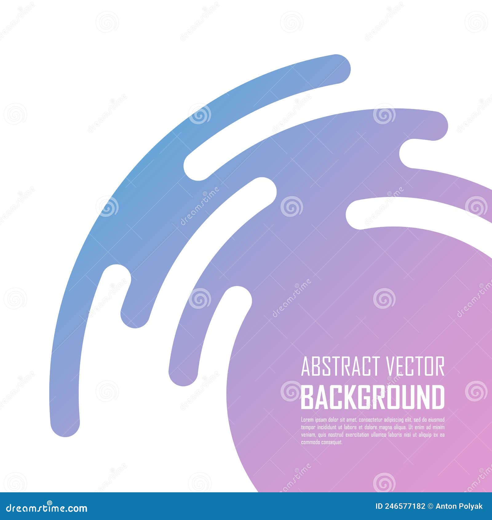 Rounded Lines Background. Blue, Pink, White Stock Vector - Illustration ...