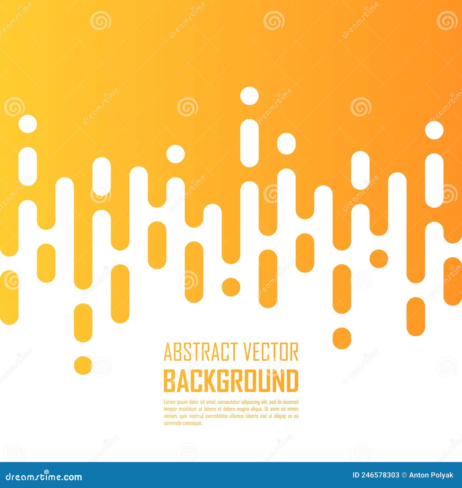 Rounded Lines Background. Yellow, Gold Abstract Stock Vector ...