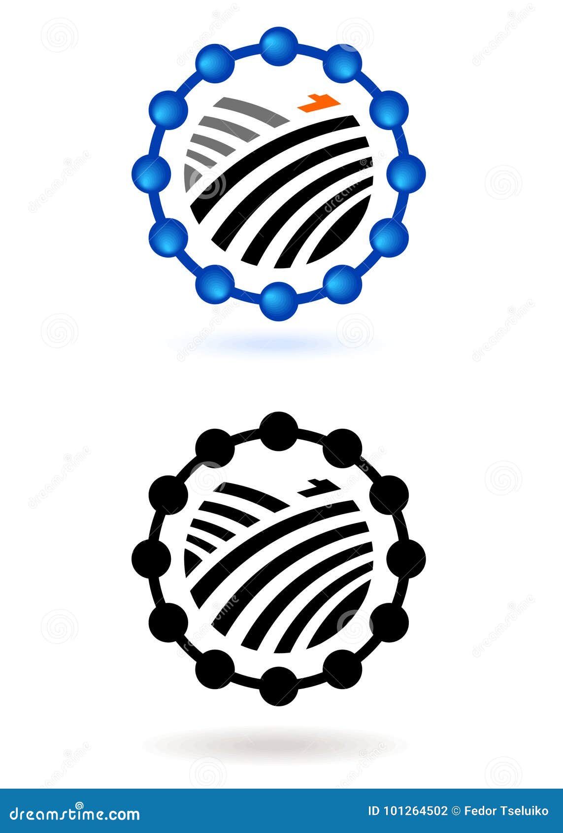 Rounded logotype template stock illustration. Illustration of corporate ...