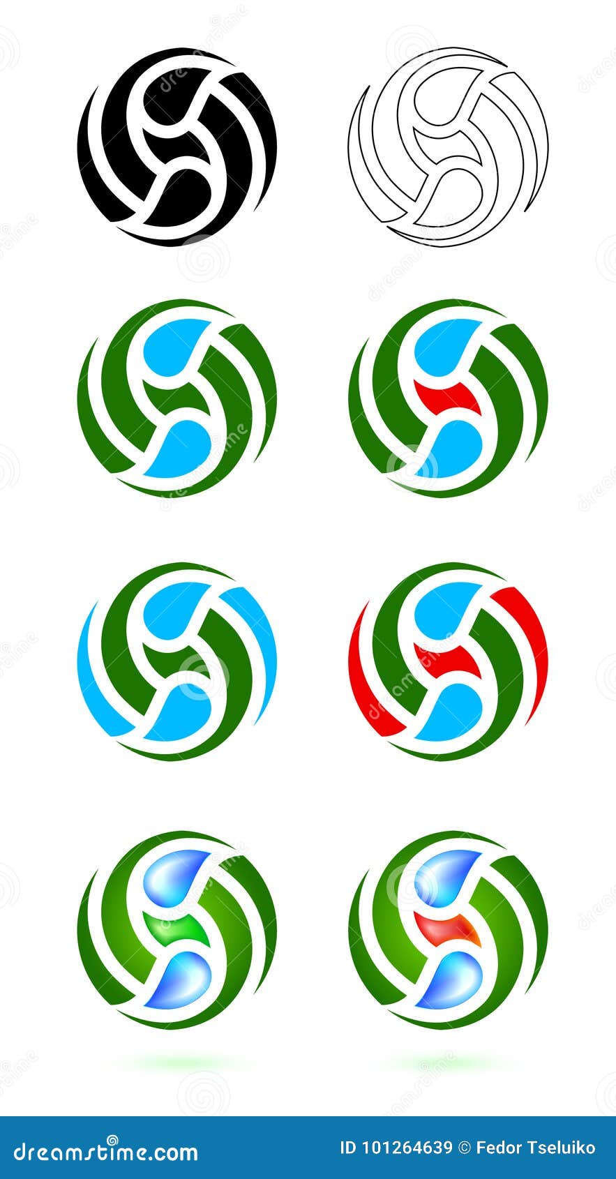 Rounded logotype template stock illustration. Illustration of concept ...